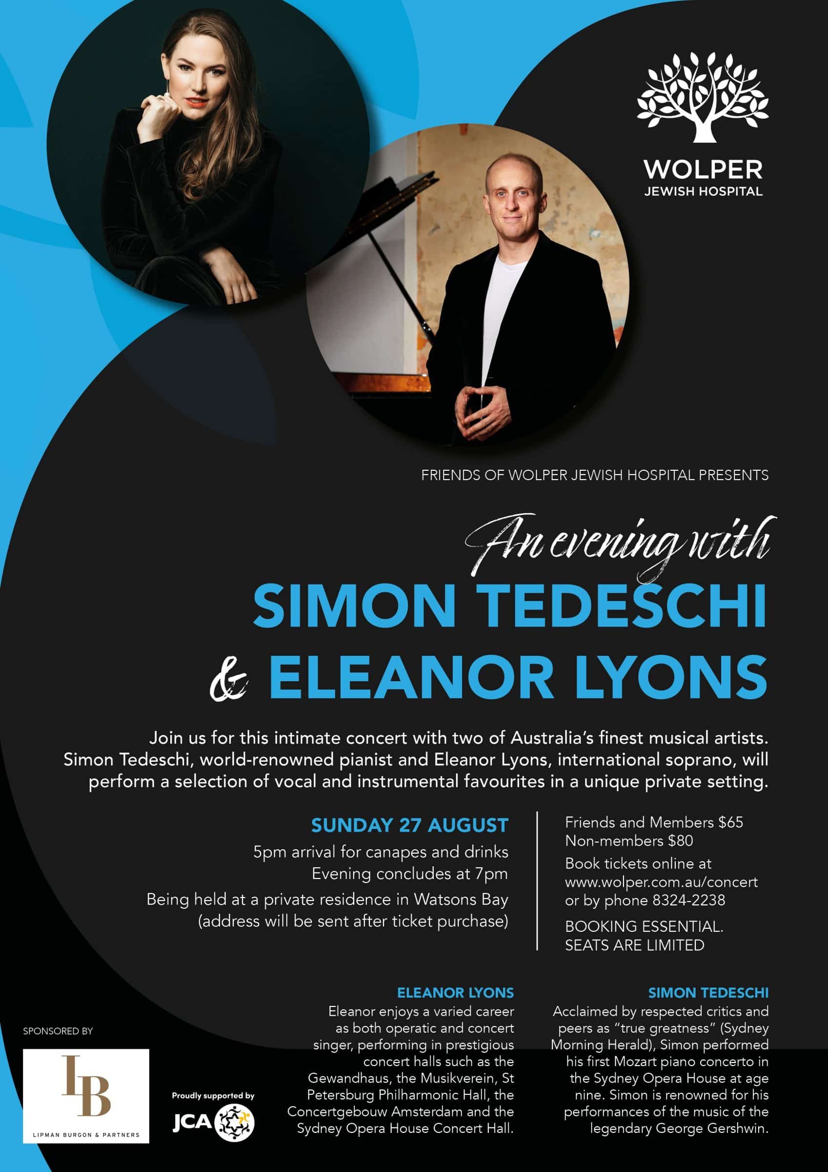 An Evening with Simon Tedeschi & Eleanor Lyons | Wolper