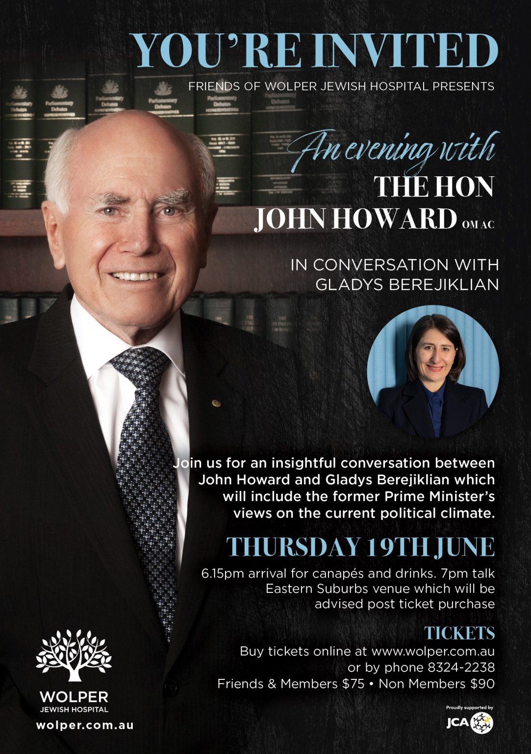 An evening with the Hon John Howard in conversation with Gladys ...